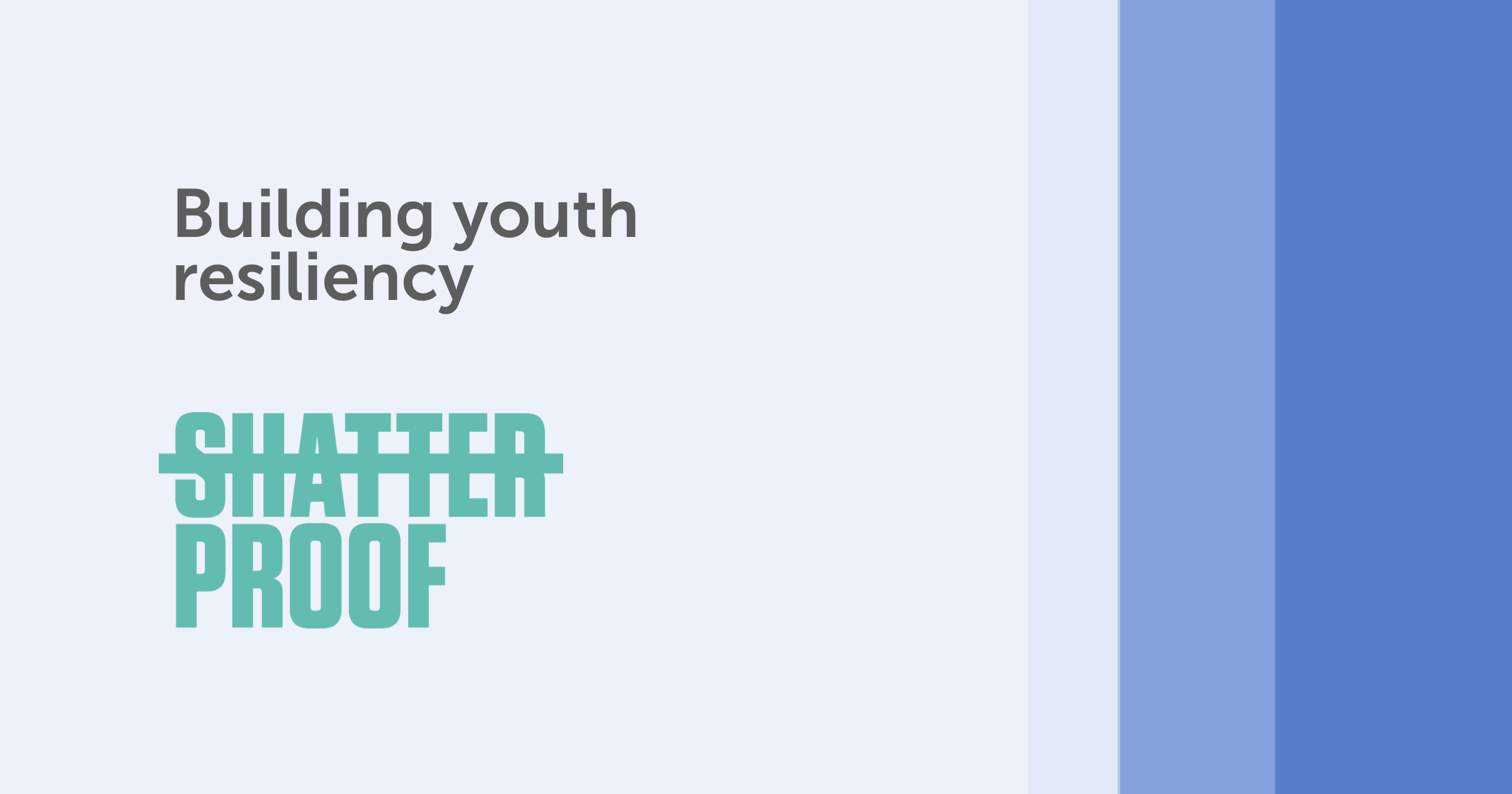 Building youth resiliency